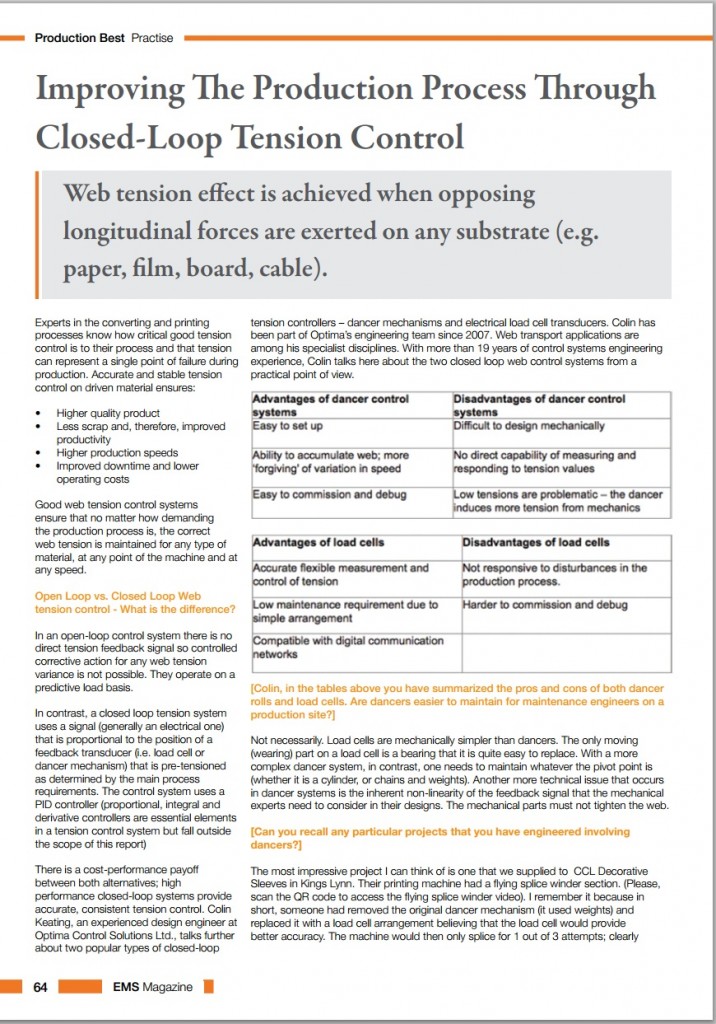 Web Tension Control - Optima Control SolutionsOptima Control Solutions