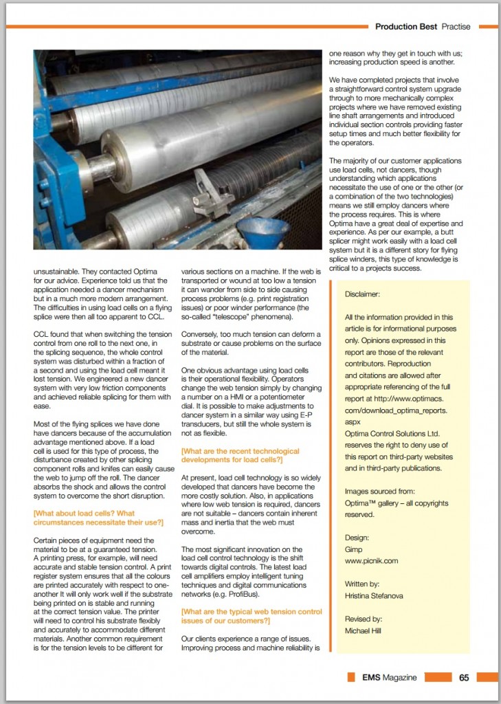 Web Tension Control - Optima Control SolutionsOptima Control Solutions